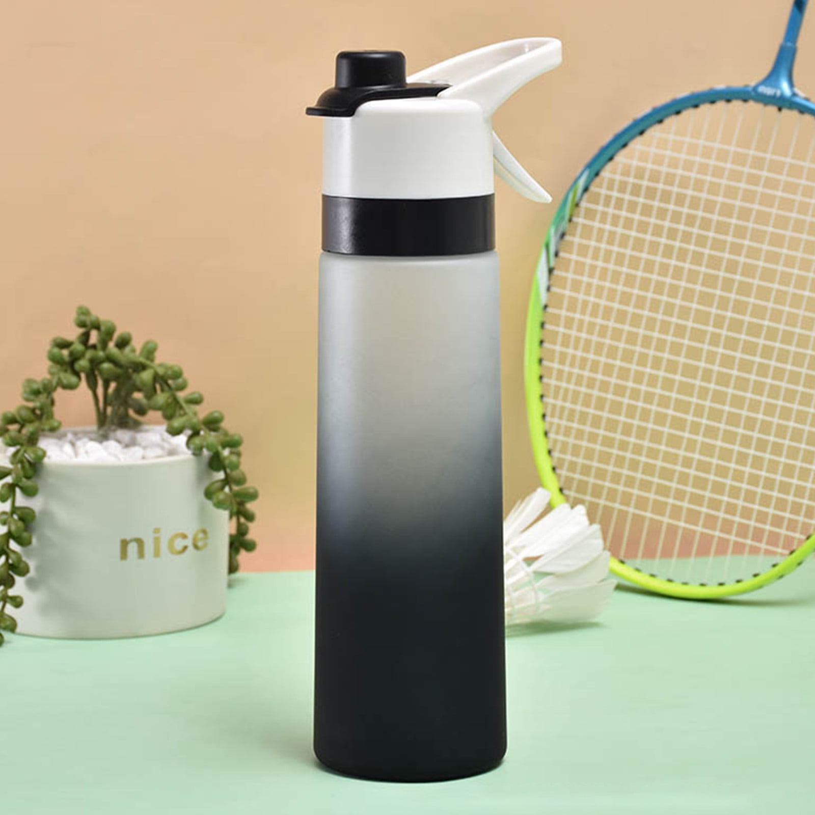 700ML Gradual Fog Surface Water Cup, 2-In-1 High-Flow Drinking & Fine ...