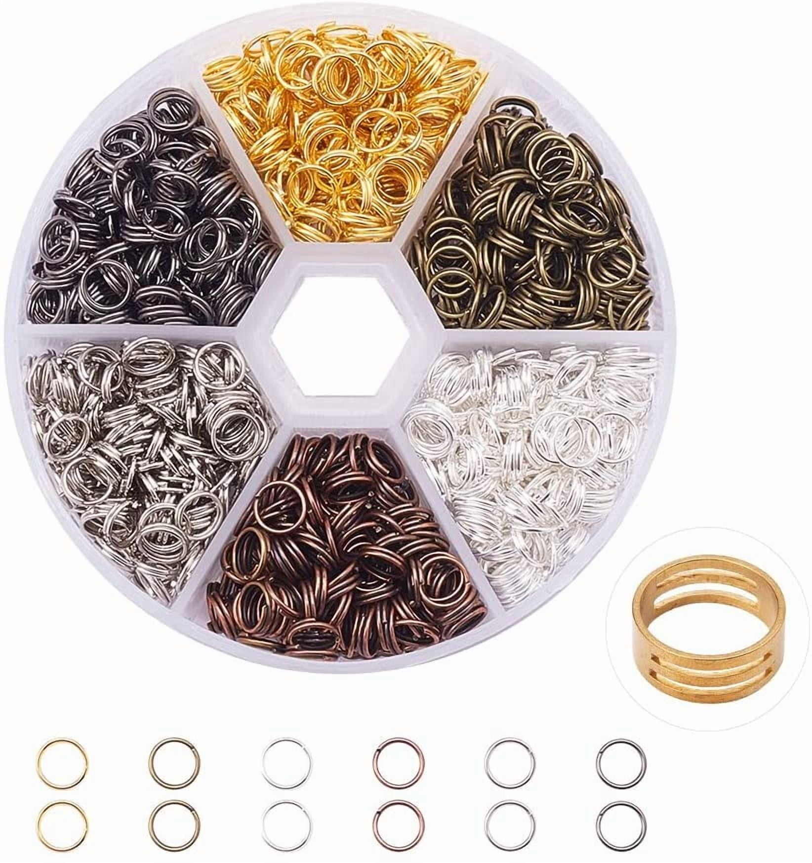 PH PandaHall 700 Pcs 6 Colors 6mm Iron Split Rings, Double Loop Jump ...