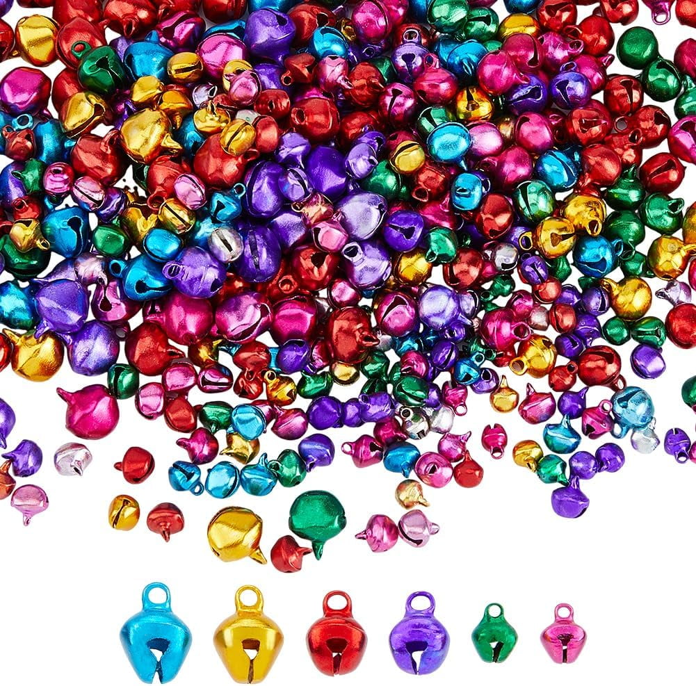 700Pcs Jingle Bells Bulk for Crafts 4 Sizes Metal Bulk Craft Bells ...