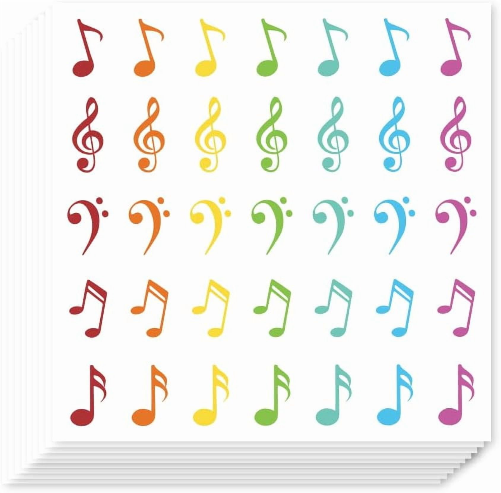 700Pcs Self-Adhesive Planner Stickers Musical Note Stickers Cute Music ...