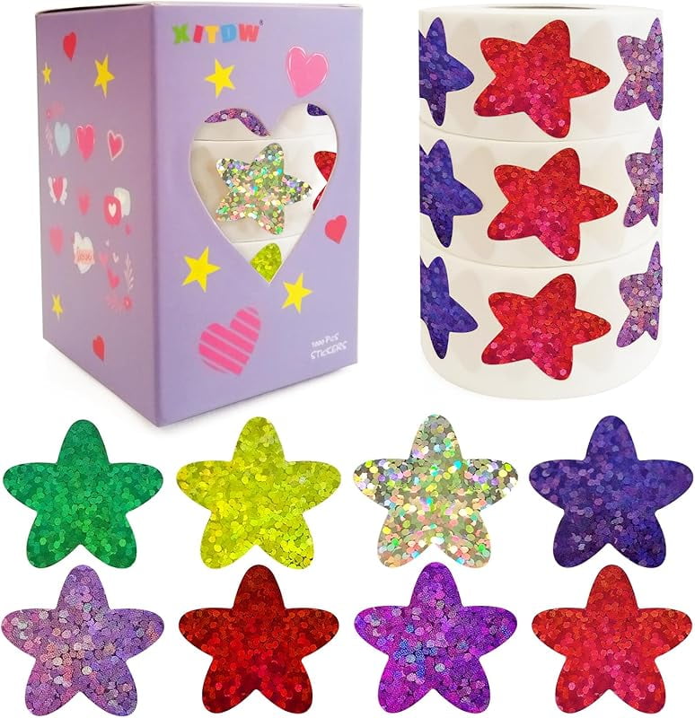 700Pcs Smiley Face Star Stickers for Kids Reward,1inch 8 Colored ...