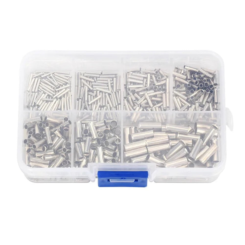 700Pcs Wire Copper Crimp Fitting Ferrules 22-10 Awg Connector Terminals ...