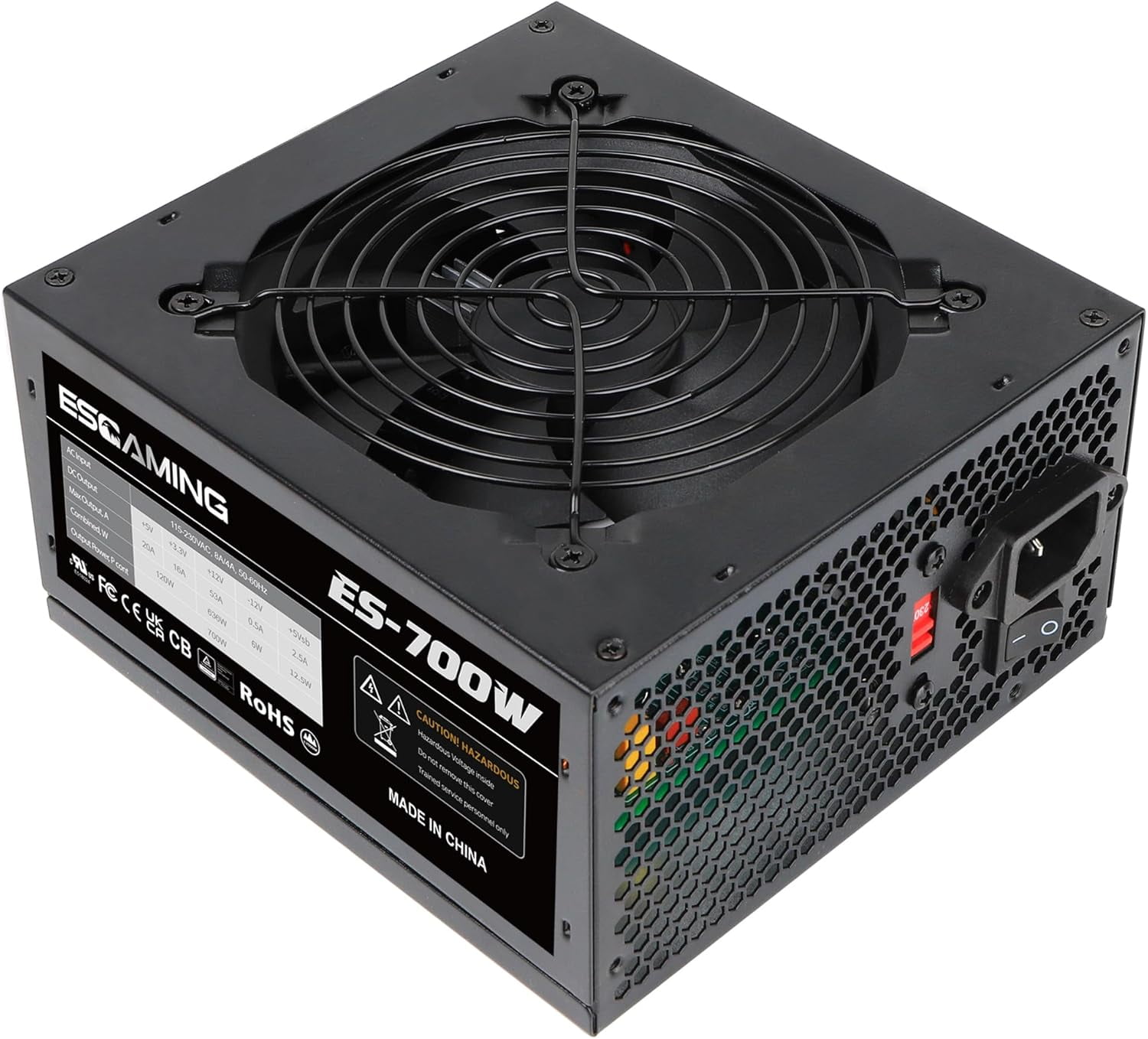 700W ATX Power Supply Non Modular PSU with 4+4 Pin Connectors Auto ...