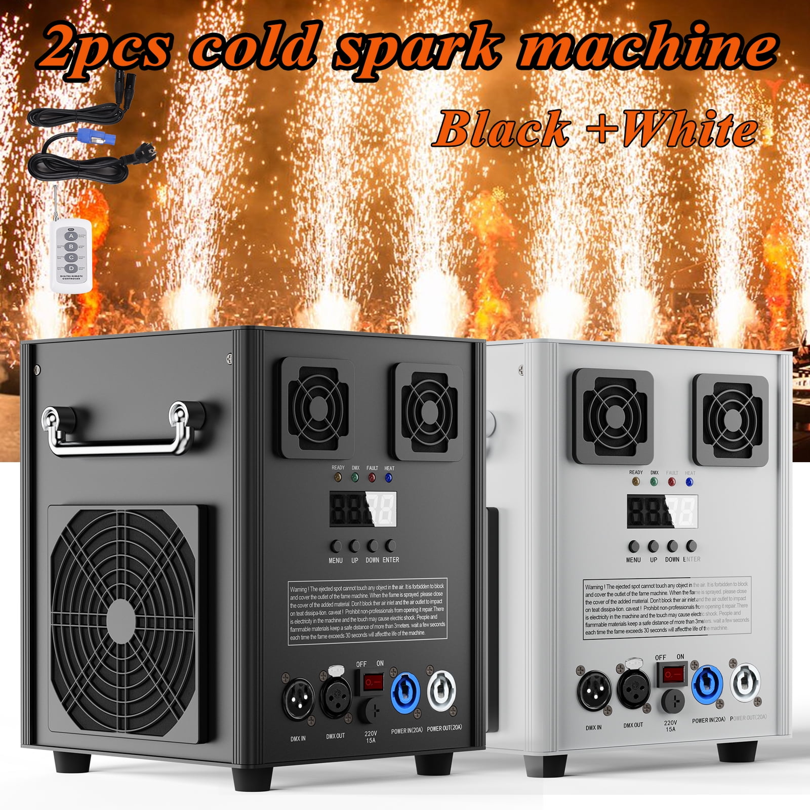 700W Cold Spark Firework Machine,Black & White Stage Equipment Special ...
