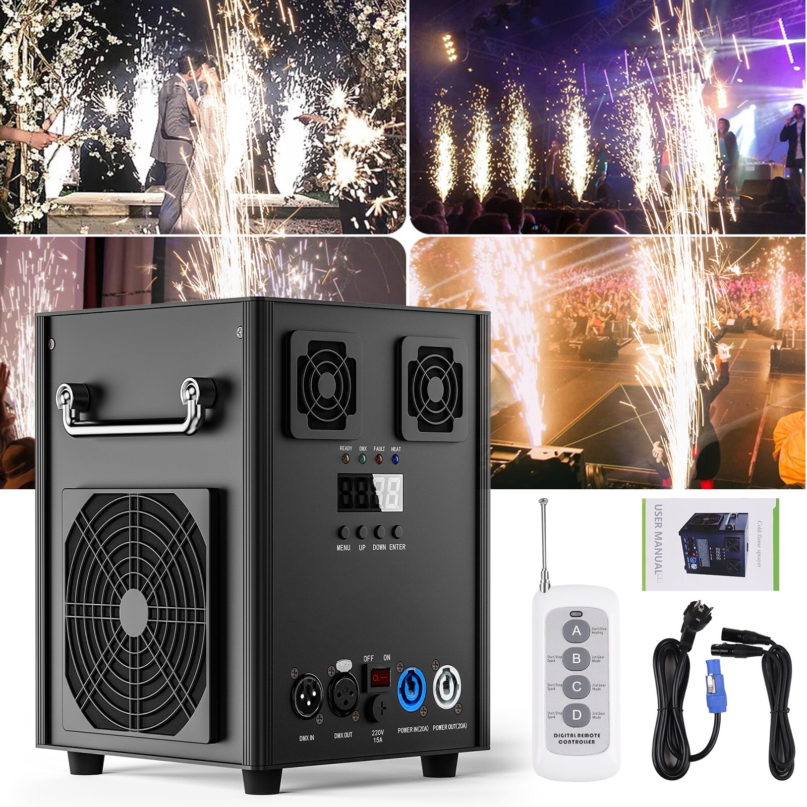 700W Cold Spark Firework Machine Stage Effect DMX Machine DJ Event ...