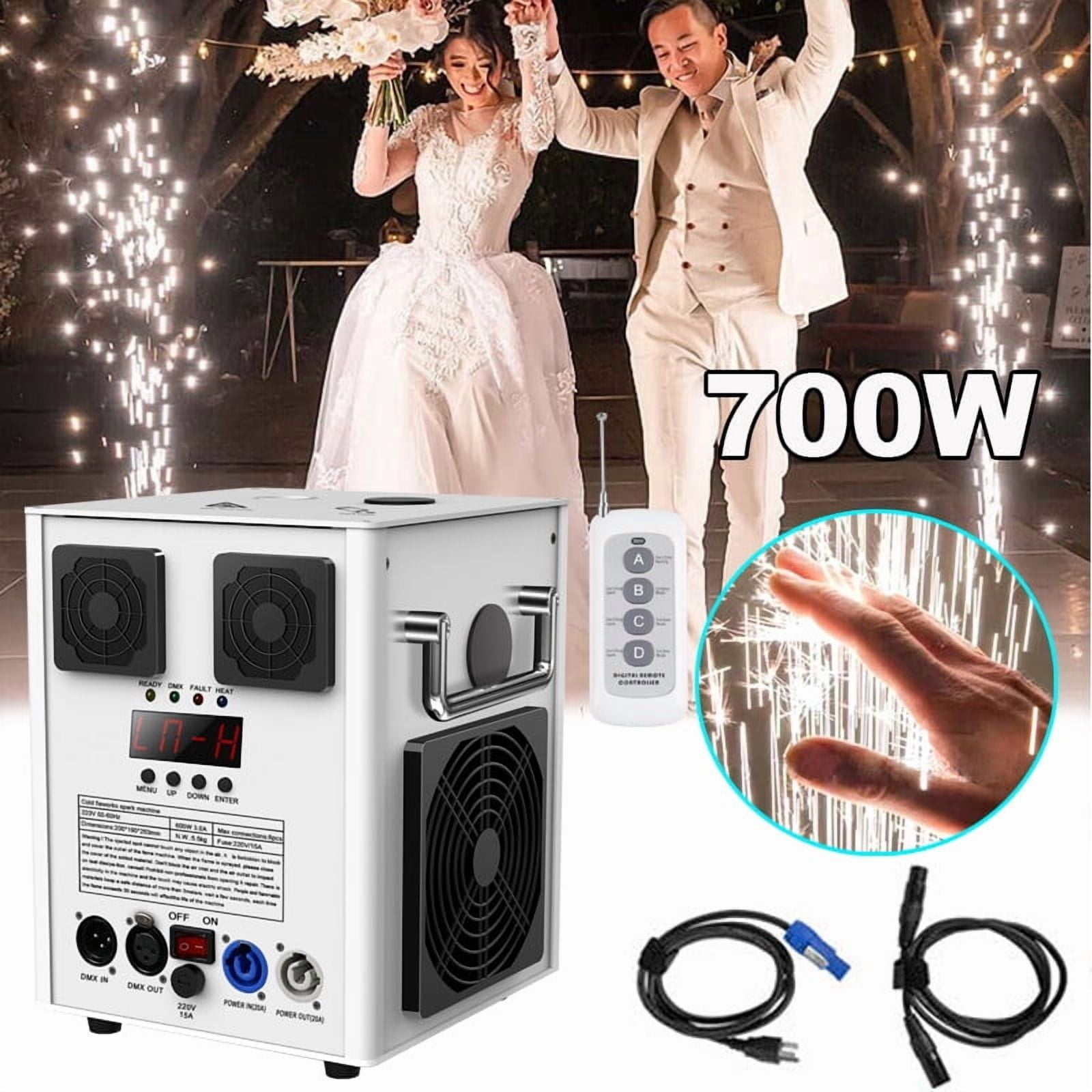 700W Cold Spark Machine DMX Firework Machine Stage Effect Wedding Party ...