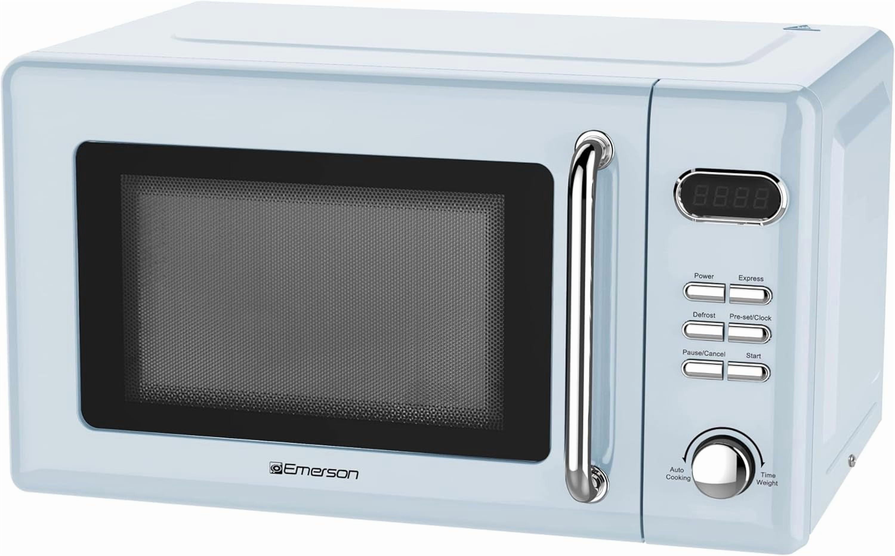 700W Countertop Microwave Oven with Push Button Control, LED Display, 5 ...