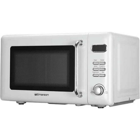 700W Countertop Microwave Oven with Push Button Control, LED Display, 5 ...