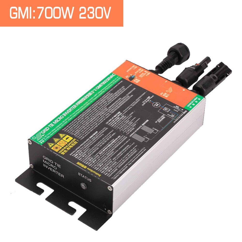 700W Solar Microinverter Pure Sine MPPT Grid Tie DC18-50V Wave Inverter ...