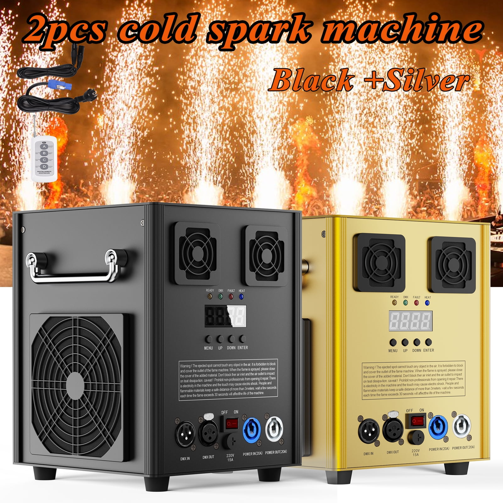 700W Spark Firework Machine,Black & Gold Stage Equipment Special Effect ...