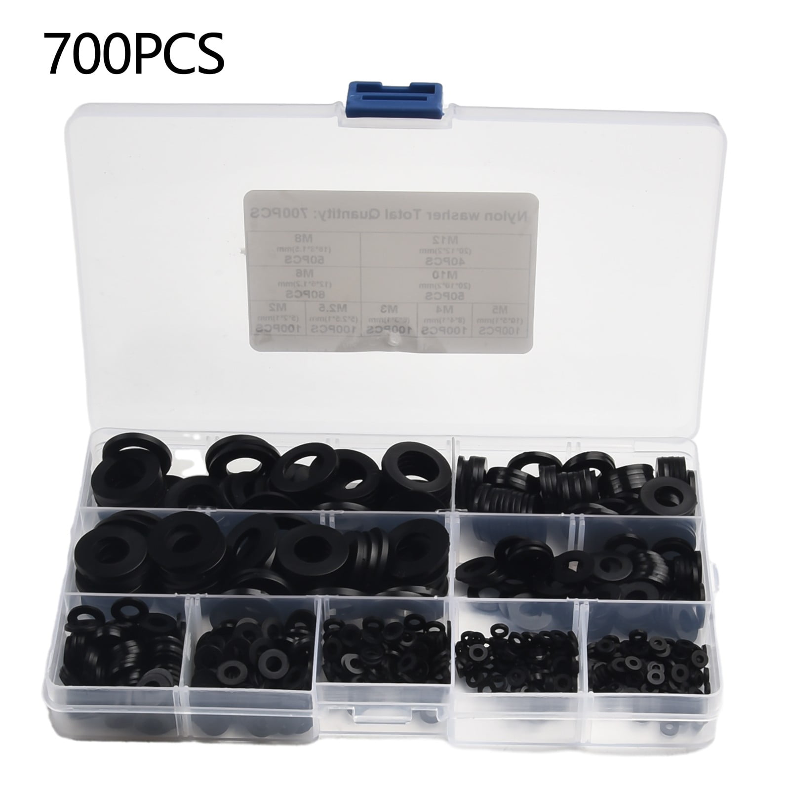 700X Nylon Rubber Flat Ring Washer Seal Hose Gaskets Metric Bolt Srew ...