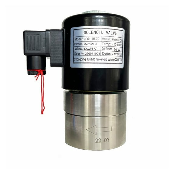 700bar 70MPa 2 Way Hydraulic Oil High Pressure Solenoid Valve 1/4 3/8 ...