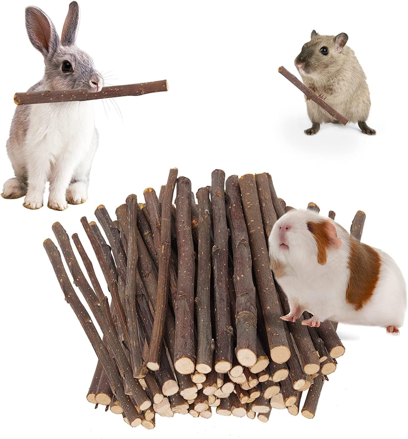700g Apple Sticks Molar Wood Treats, Rabbit Toys Chinchilla Guinea Pig ...