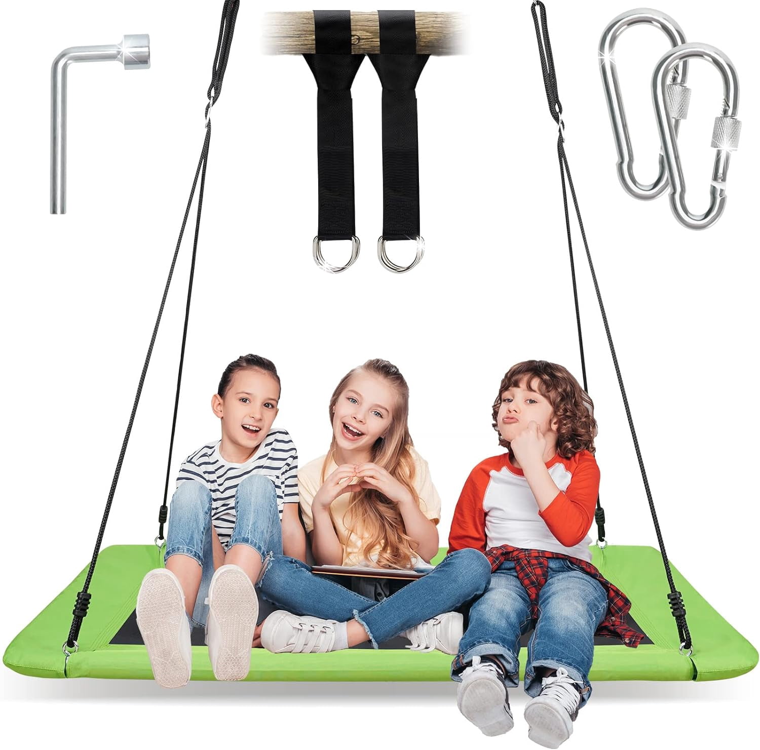700lb Platform Tree Swing for Kids Adults| Rectangle Giant Outdoor ...
