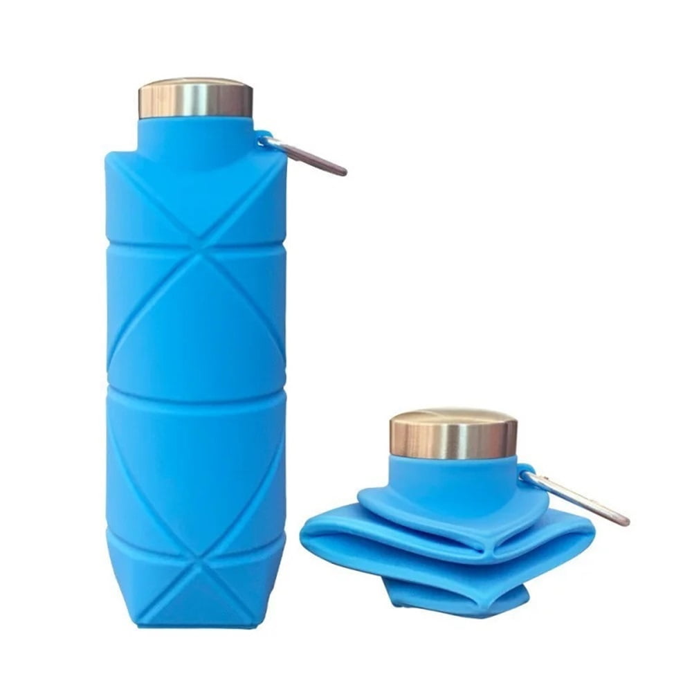 700ml Travel Outdoor Sports Silicone Folding Rhombus Water Bottle ...