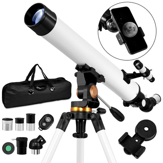 700mm Astronomical Telescope 525X with Phone Adapter for Beginner Moon ...