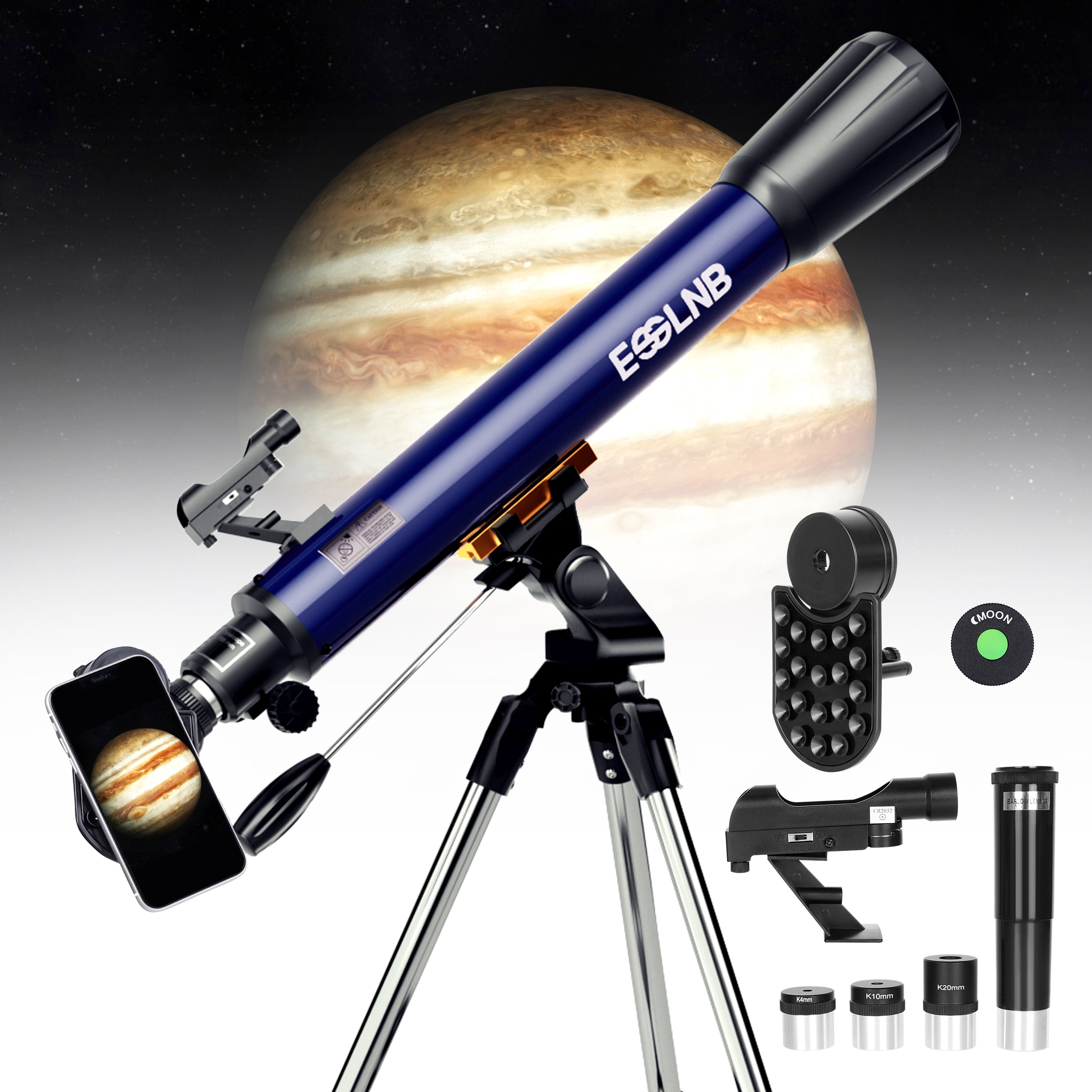 700mm Astronomical Telescope 525X with Phone Adapter for Beginner Moon ...