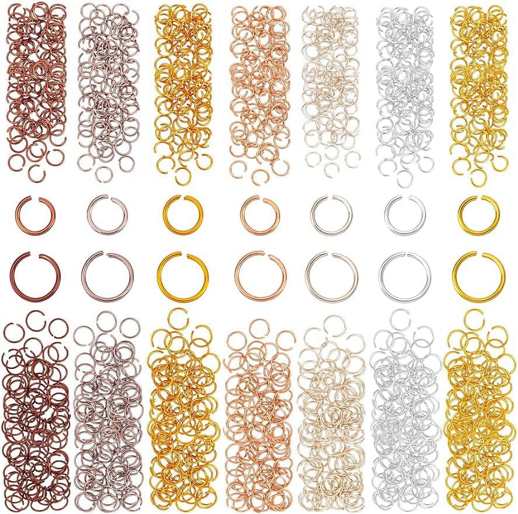 700pcs 7 Colors Connector Rings Aluminum O Rings Bulk Open Jump Ring ...