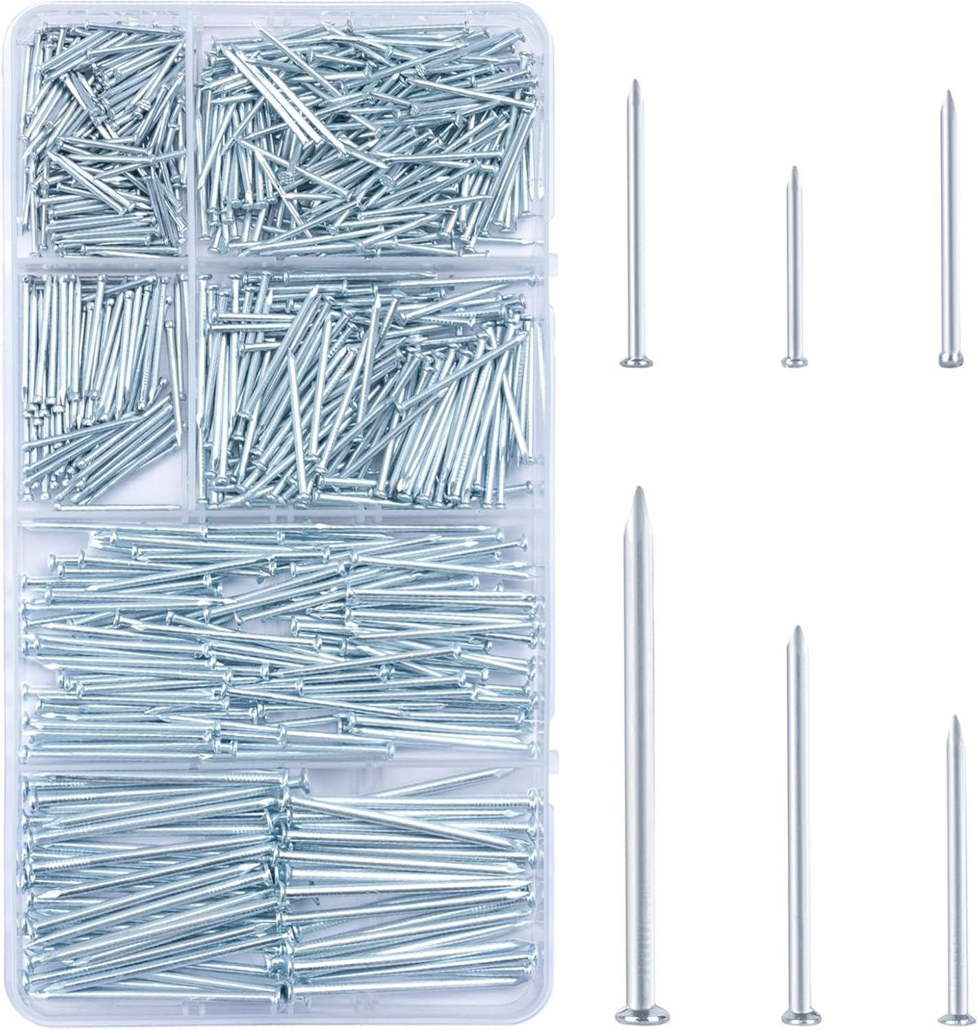 700pcs Hardware Nails for Hanging Pictures, Up to 2"-Long Finish Nails ...