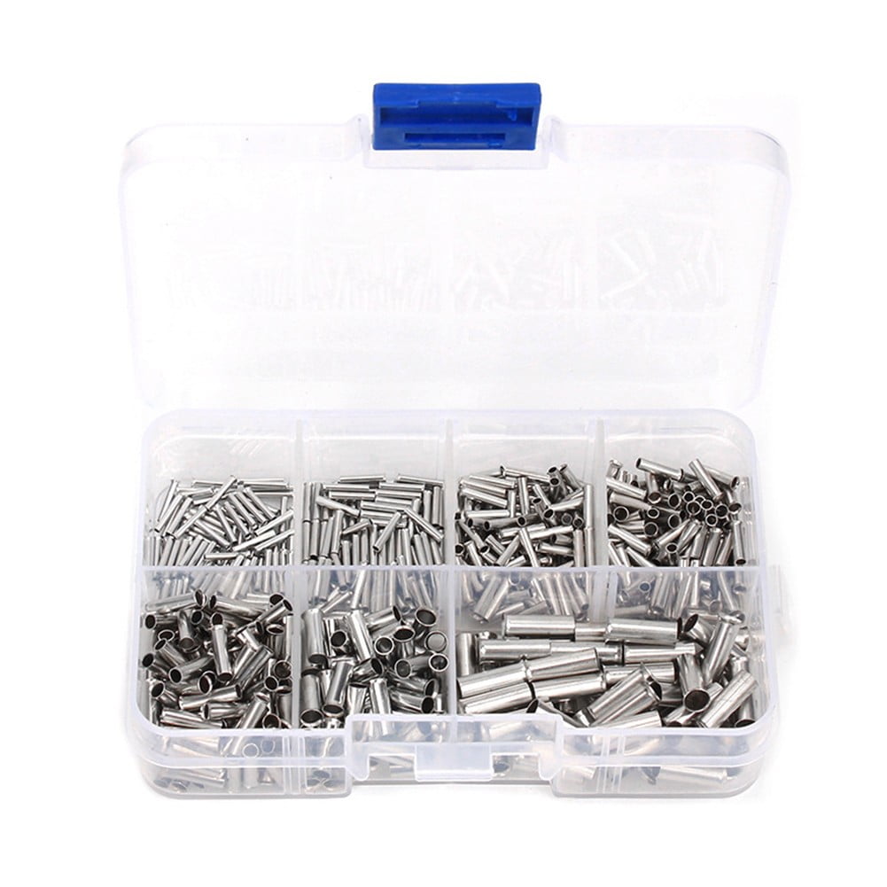 700pcs Wire Copper Crimp Fitting Ferrules 22-10 AWG Connector Terminals ...