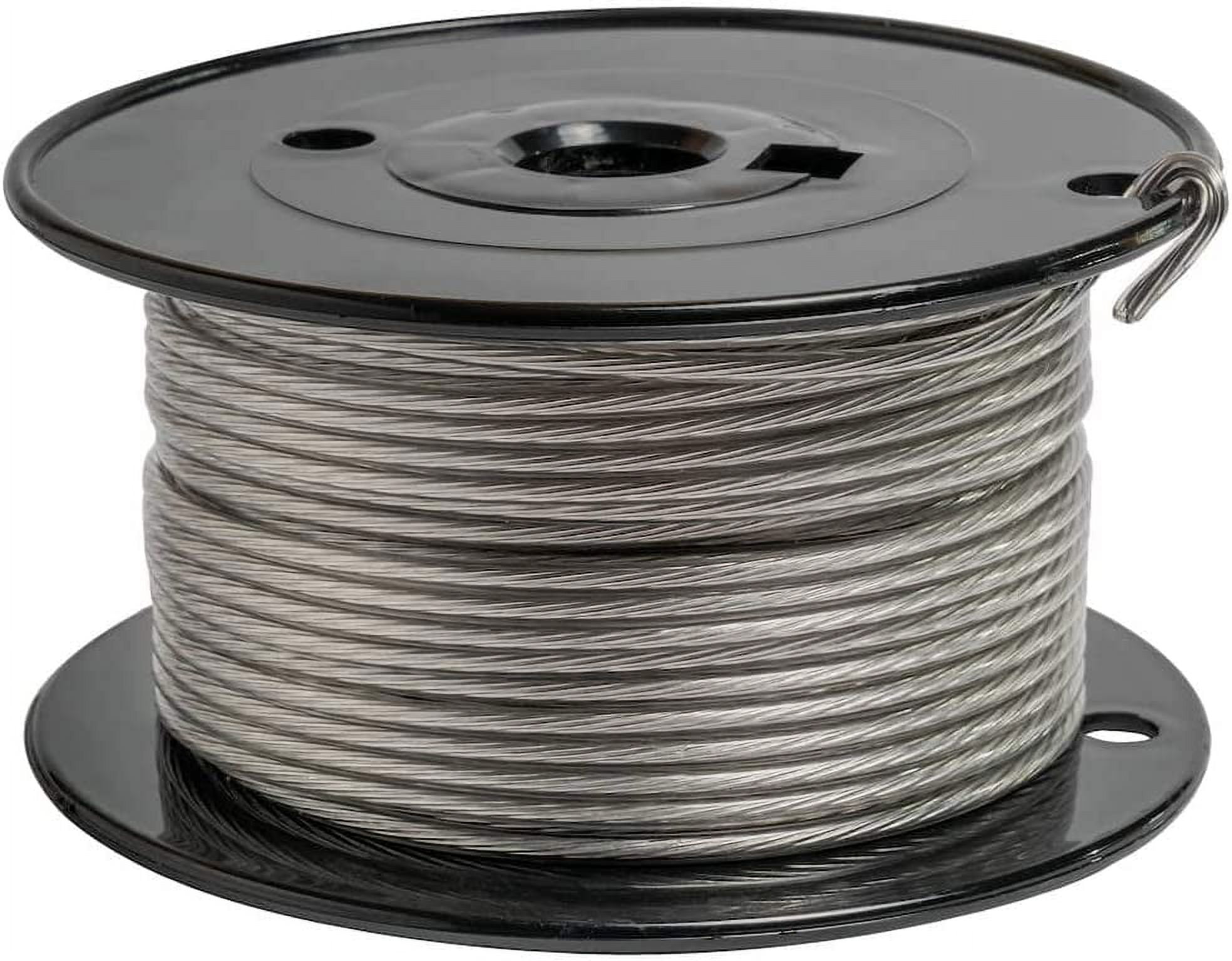 70100 100lb #8 Plastic Coated Stainless Steel Gallery Wire, 125 Foot ...