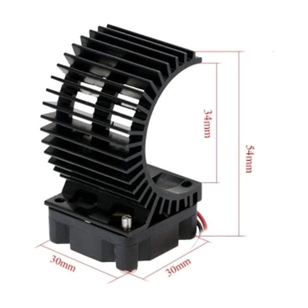 7014 Motor Heat With Fan for 1/10 HSP RC Car 540/550 3650 Motor Thi ...