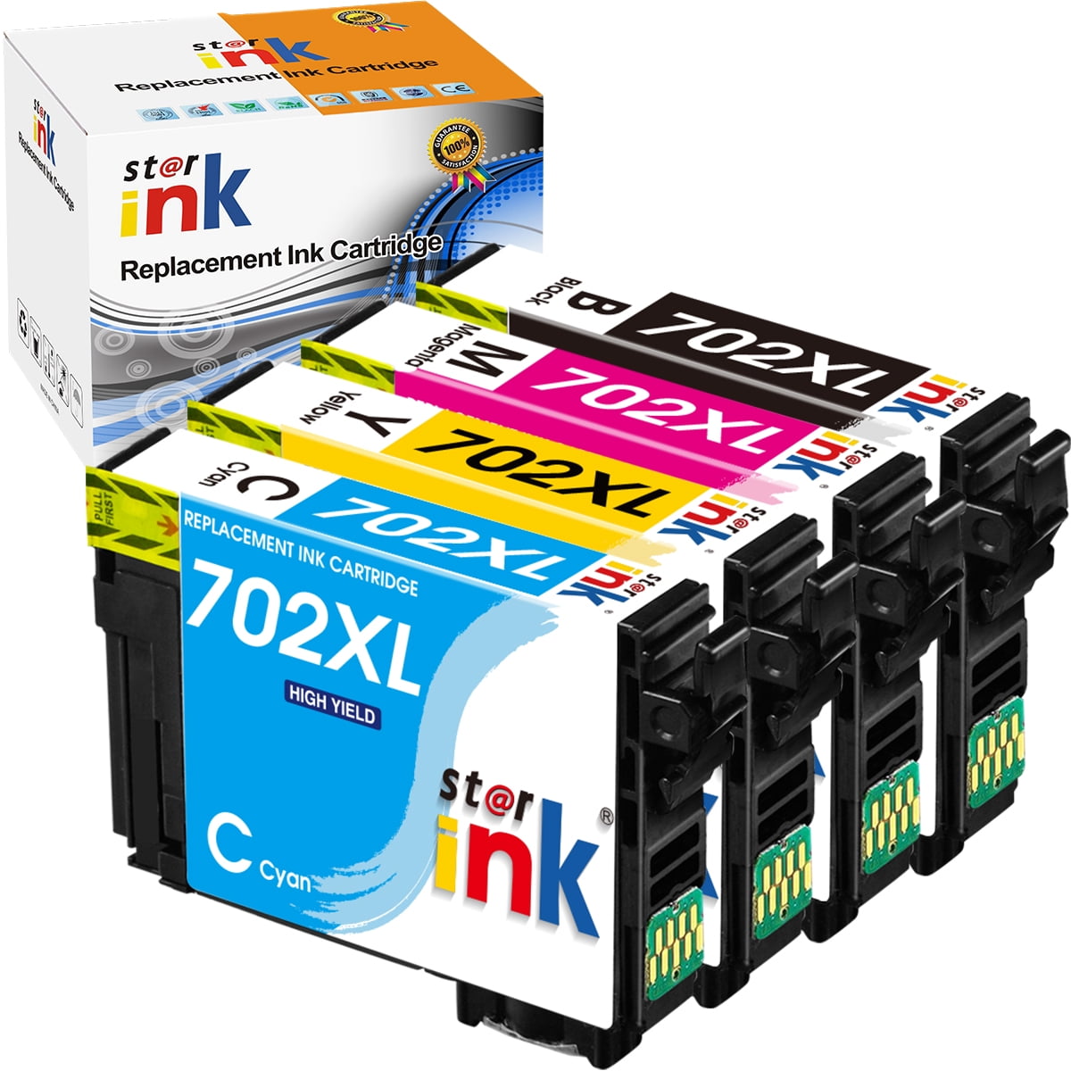 702XL Ink Cartridges for Epson 702 Ink Cartridges Combo Pack for ...