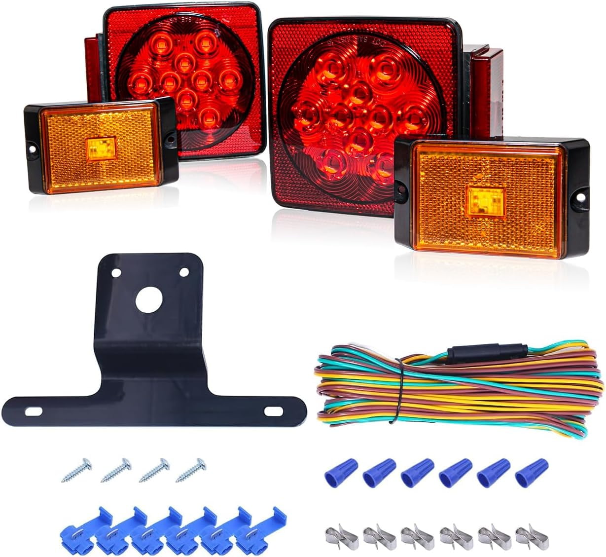 70205 Trailer Light Kit - 12V All LED, Left and Right Waterproof ...