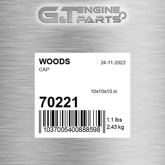 70221 CAP fits WOODS (New OEM) - Walmart.com