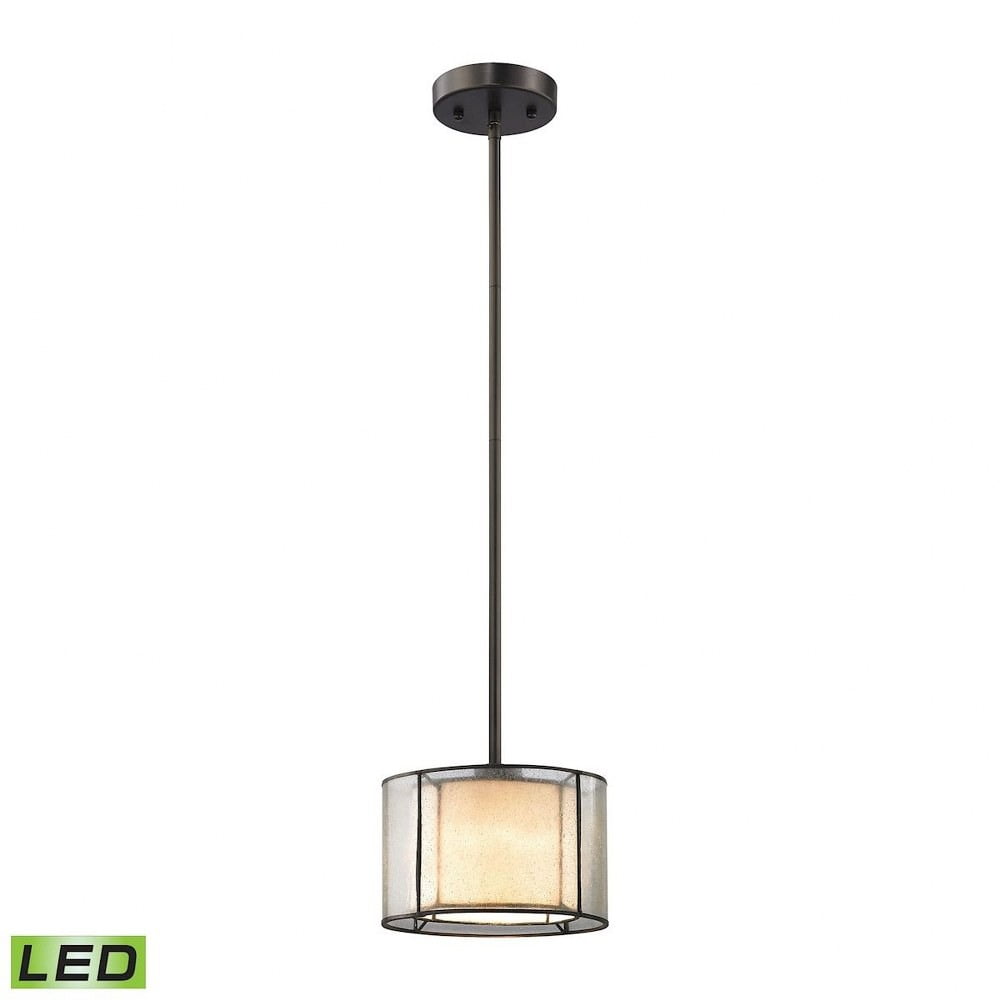 70224/1-LED-Elk Home-Mirage - 9.5W 1 LED Pendant in Transitional Style with Mission and Retro ...