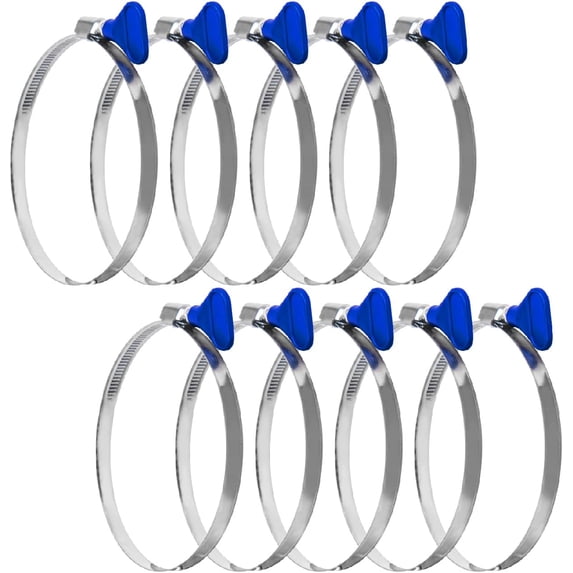 70260 4 Inch Key Hose Clamp, Thumb Screw Key Adjustable Stainless Steel ...