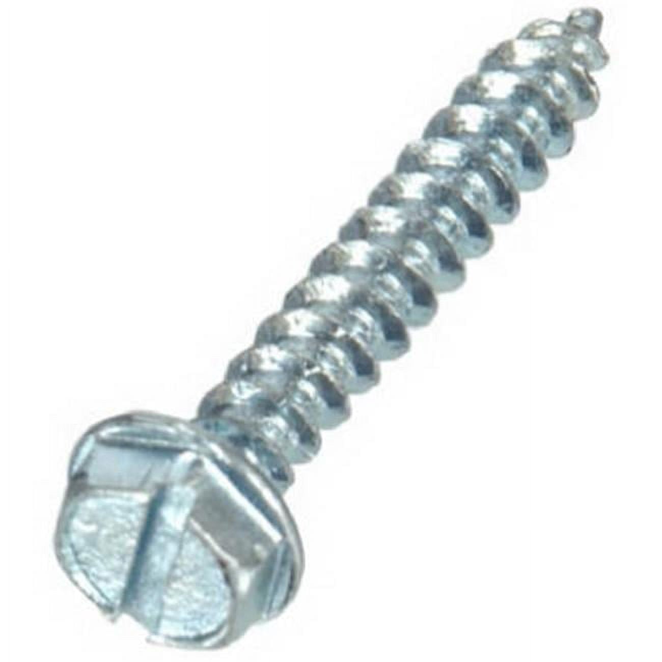 70301 No. 10 x 1.25 in. Slotted Hex Washer Head Zinc Sheet Metal Screw ...