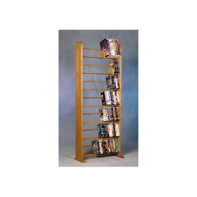705- DVD-VHS Solid Oak 7 Row Dowel DVD-VHS Rack - Walmart.com