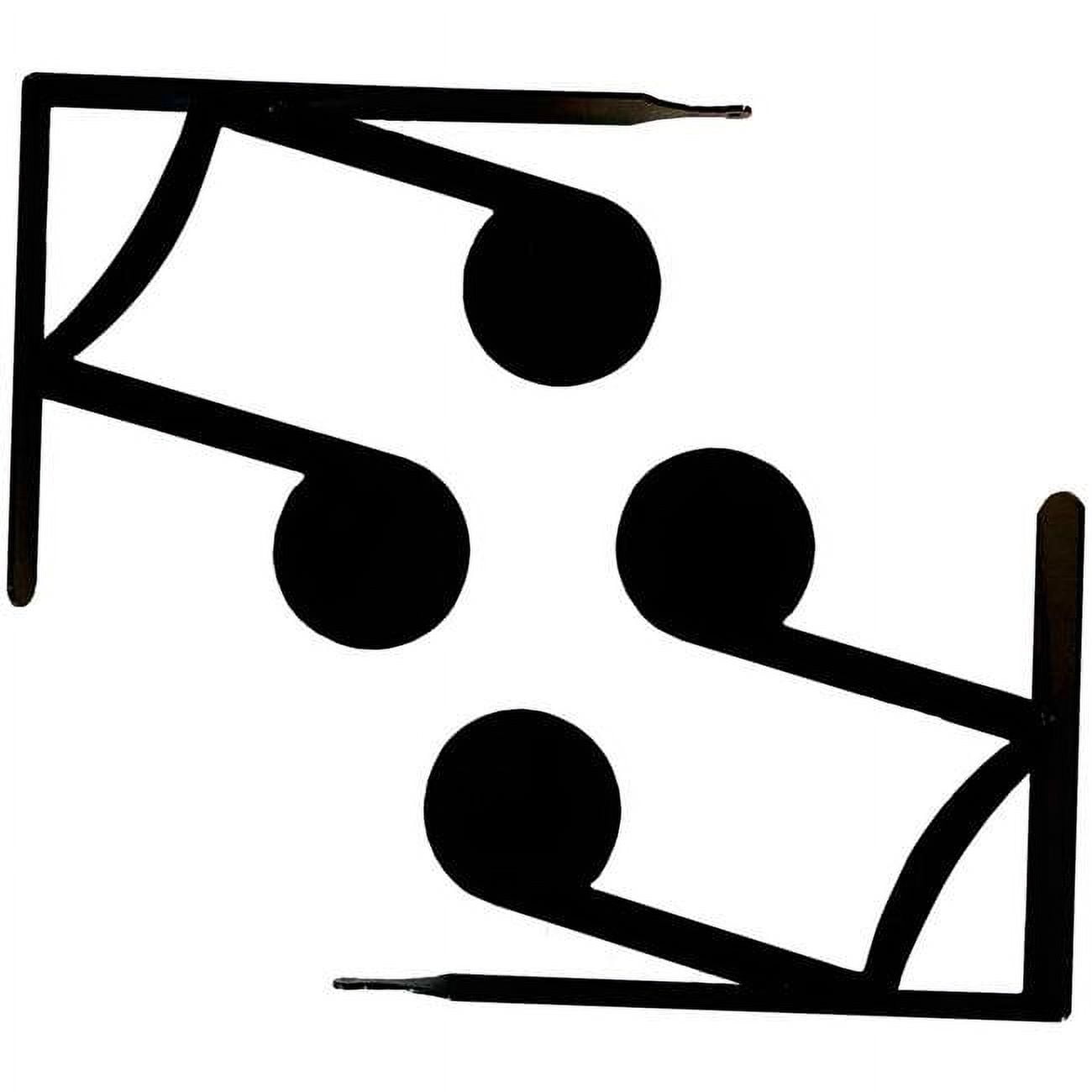 7055 817865023811 Music Notes Shelf Brackets, Hammered Black - Walmart.com