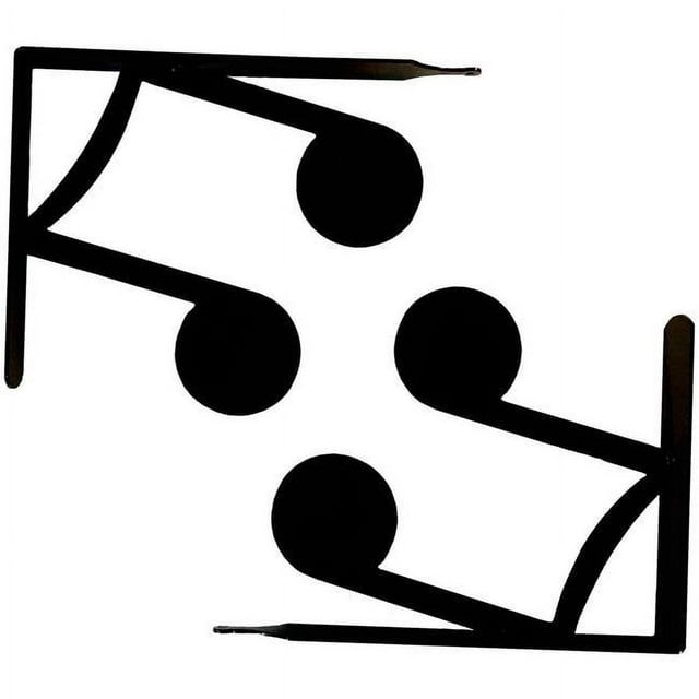 7055 817865023811 Music Notes Shelf Brackets, Hammered Black - Walmart.com