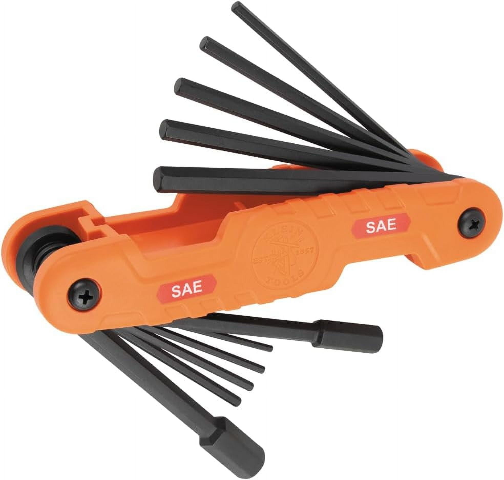 70550 Hex Wrench Key Set, 11 SAE Sizes, Heavy Duty Folding Allen Wrench ...