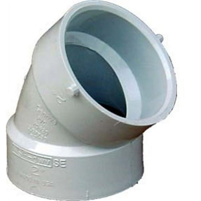 70620 Plastic Pipe Fitting, DWV Sanitary Elbow, 45-Degree, PVC, 2-In ...