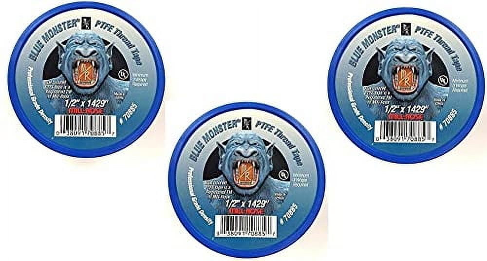 70885 Blue Monster 1/2 Inch x 1429 Inch Blue Teflon Tape (3 Pack ...