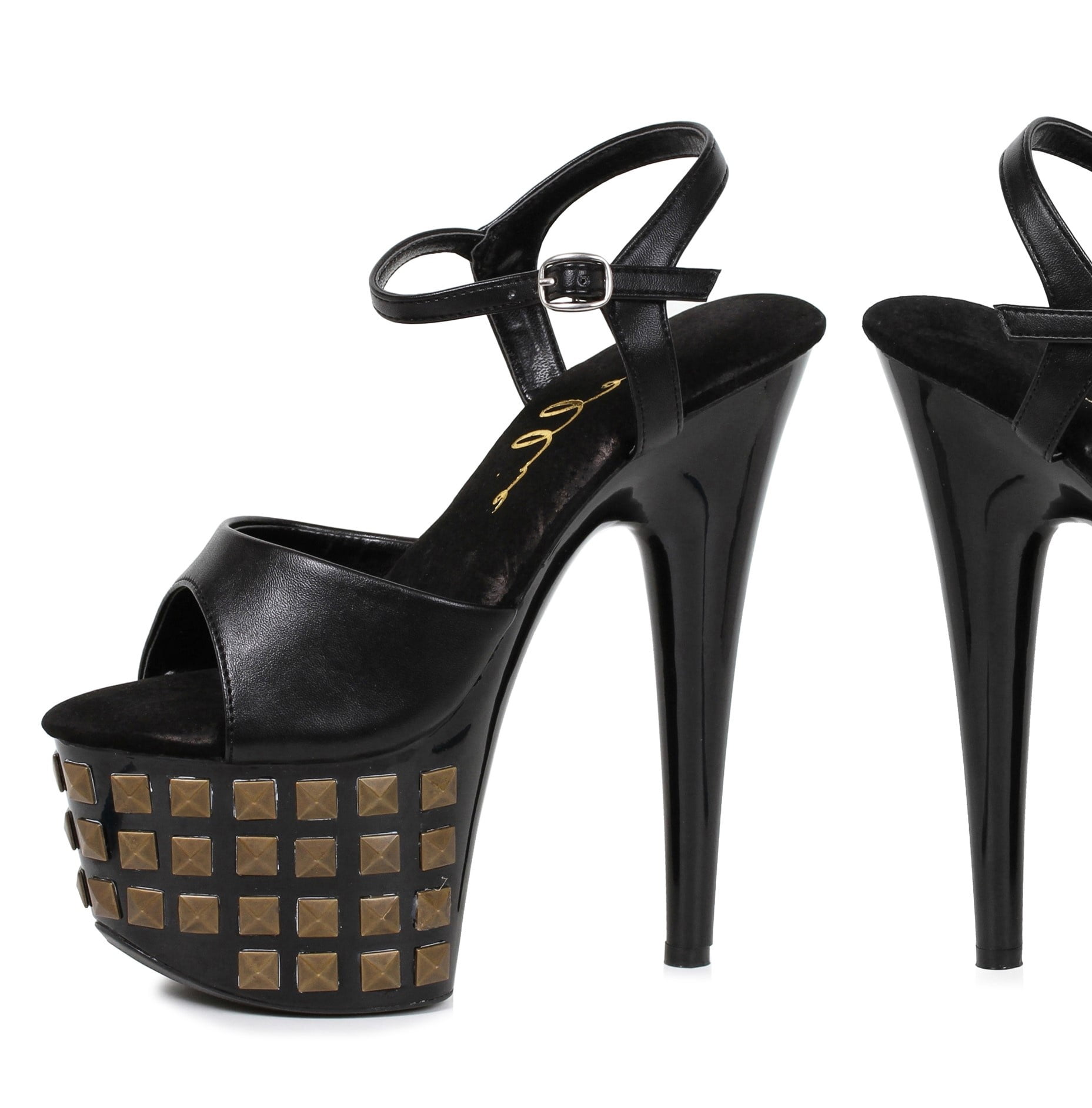 709-Stud 7" Studded Platform Sandal - Walmart.com