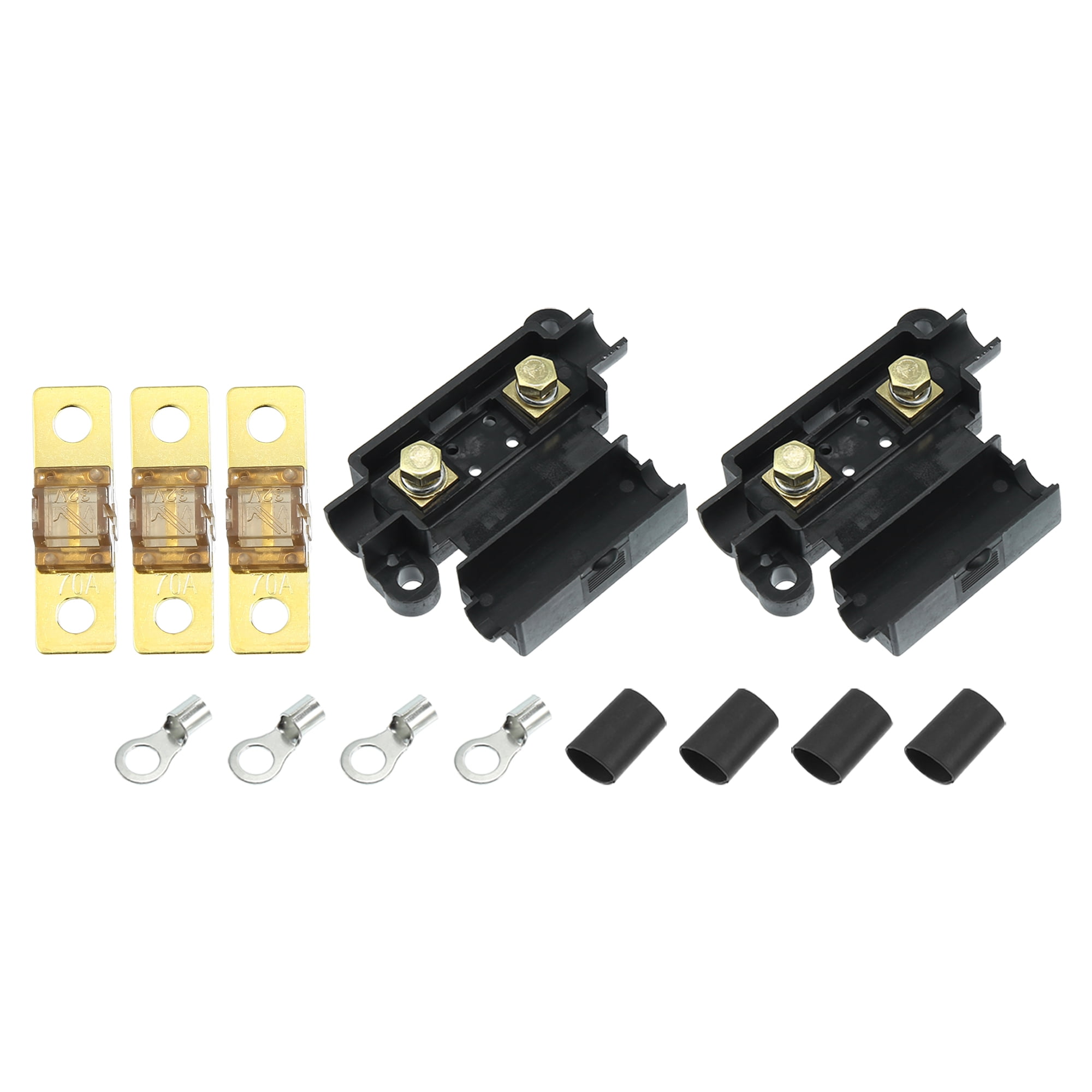 70A Fuse Kit 2 x ANS Holder 3 x 70 AMP Fuses Dual Battery Charger 1 Set ...