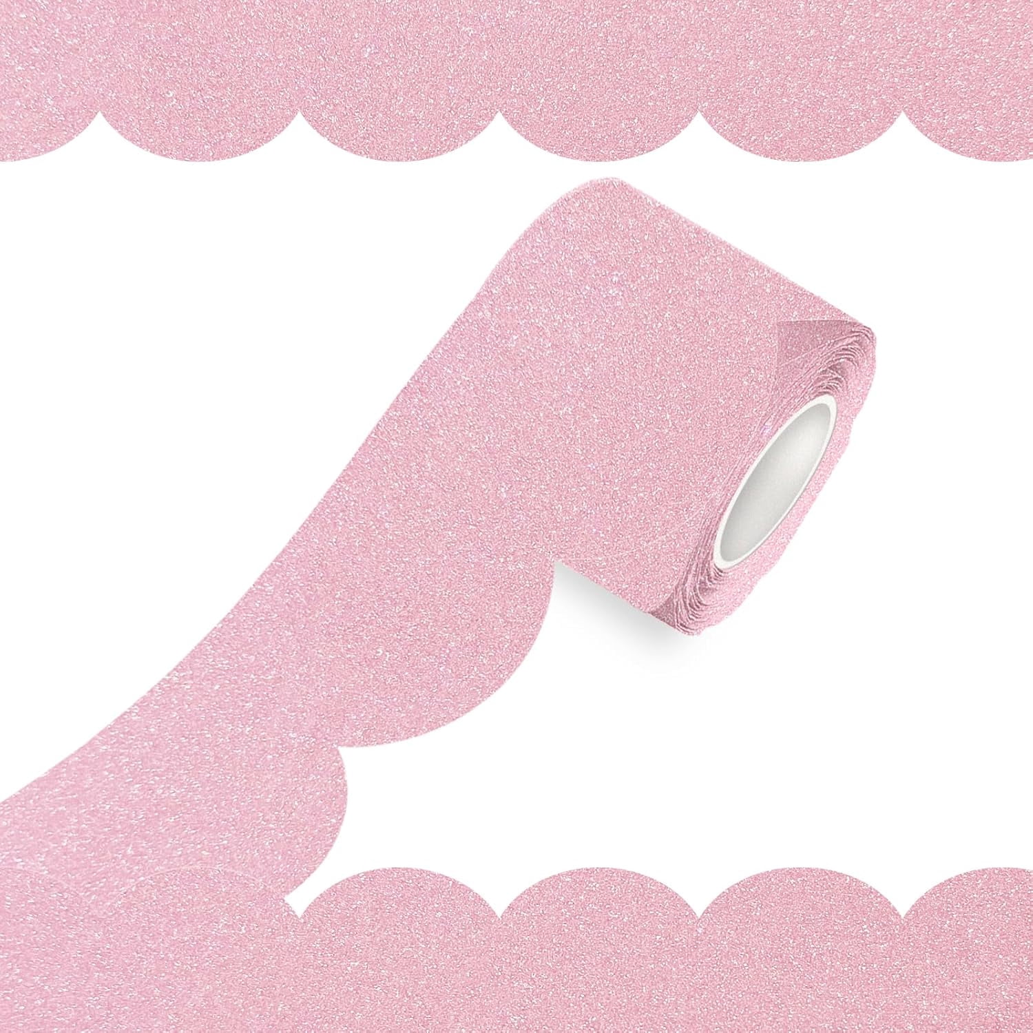 70Ft Shine Scalloped Bulletin Board Border- Pink Bulletin Board Border ...