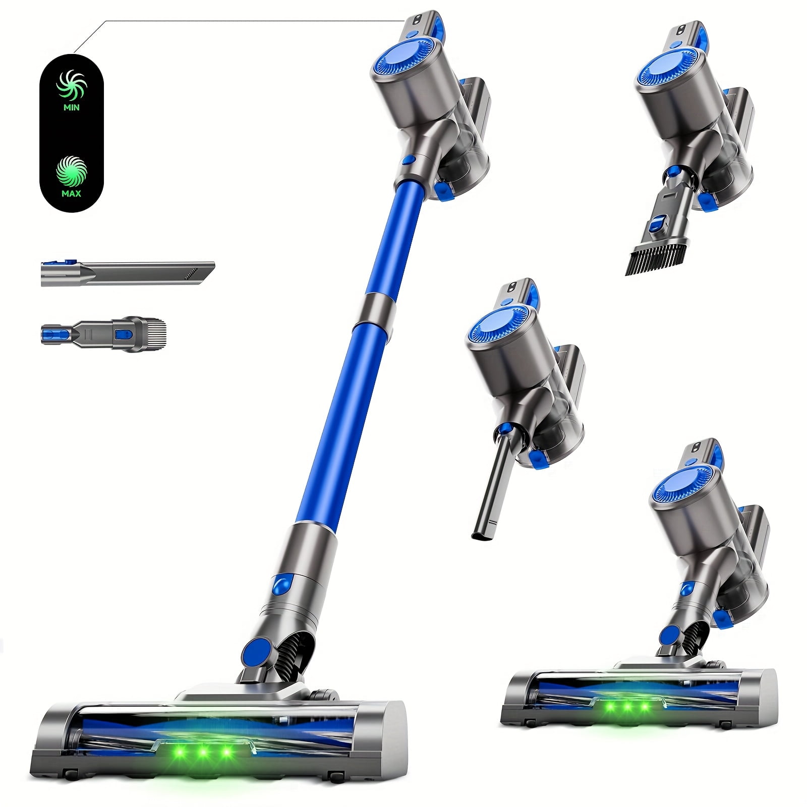 70KPa Vertical Vacuum Cleaner - 3-Speed Adjustment 45Min Runtime ...
