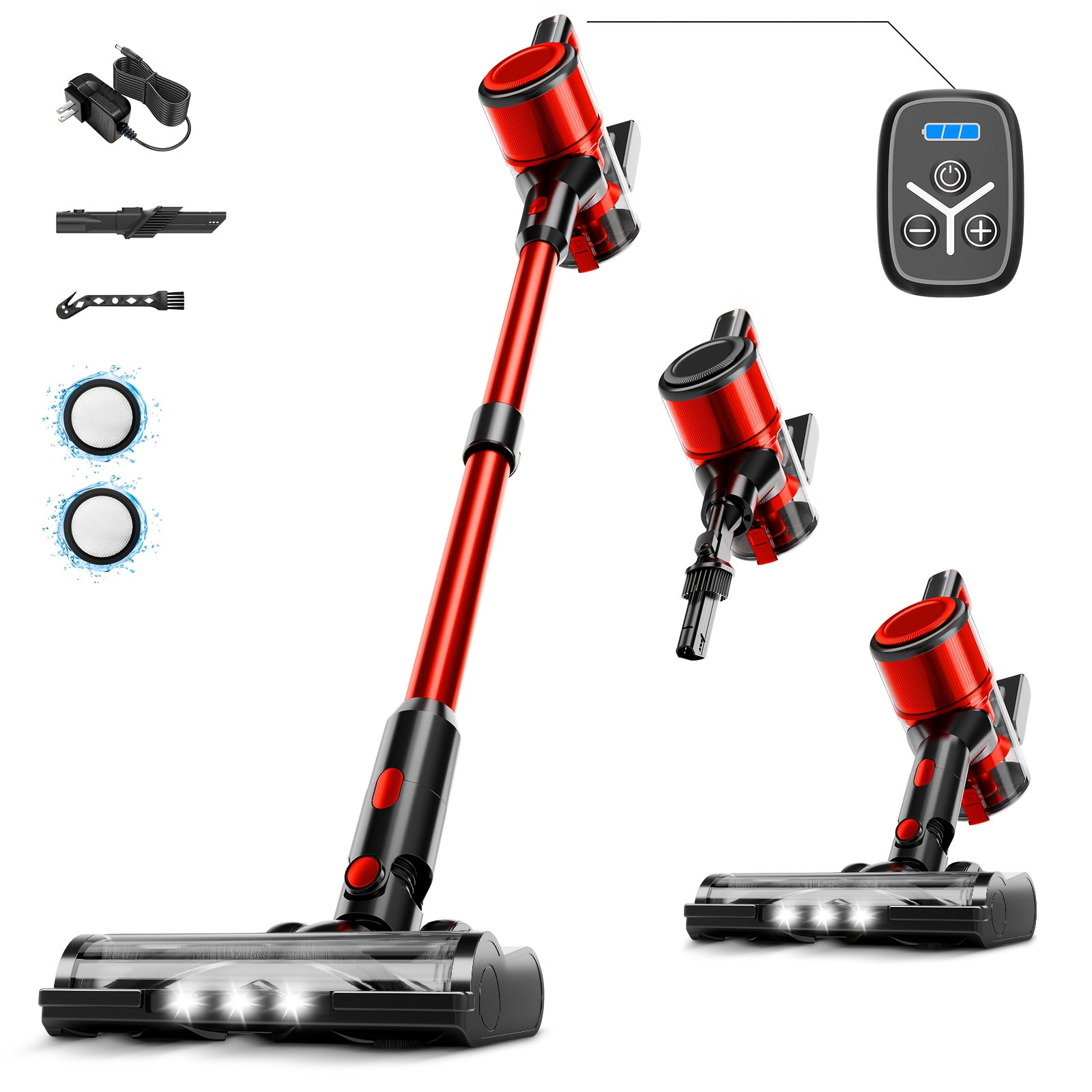 70Kpa Cordless Stick Vacuum Cleaner, 45Min Runtime Anti-Tangle, 50.72oz ...