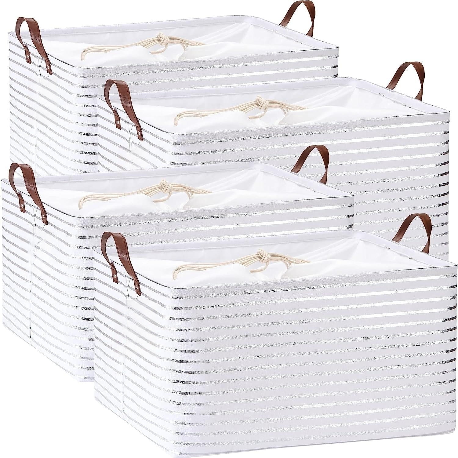 70L Extra Large Storage Bins, 4-Pack Closet Organizers and Storage ...