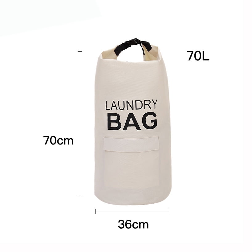 70L Waterproof Laundry Bag Backpack, Heavy Duty Laundry Bag with Strap ...