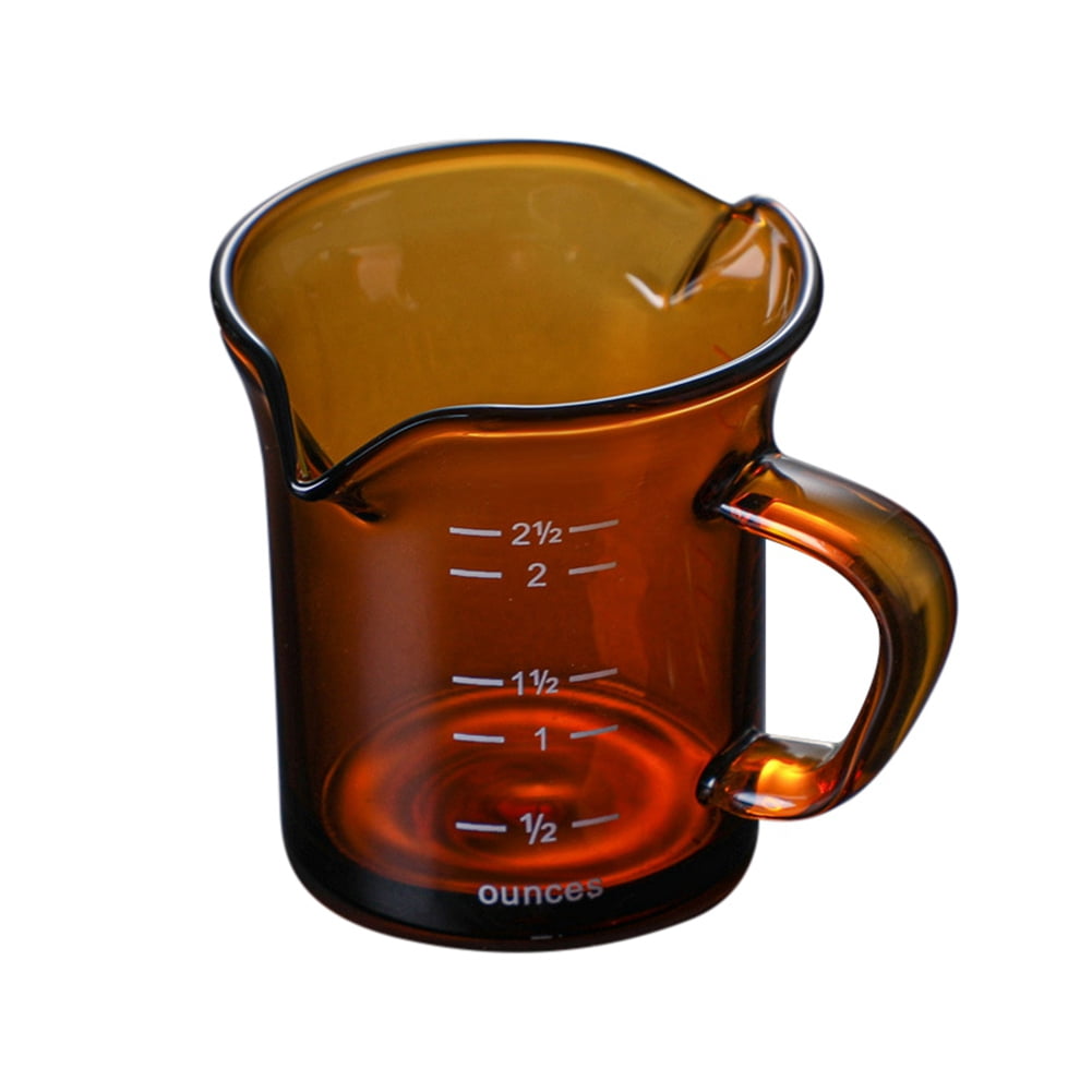 70ML (2.46 OZ) Espresso Measuring Cups with Handle,Double Spouts ...