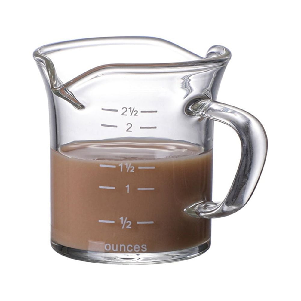 70ML (2.46 OZ) Espresso Measuring Cups with Handle,Double Spouts ...