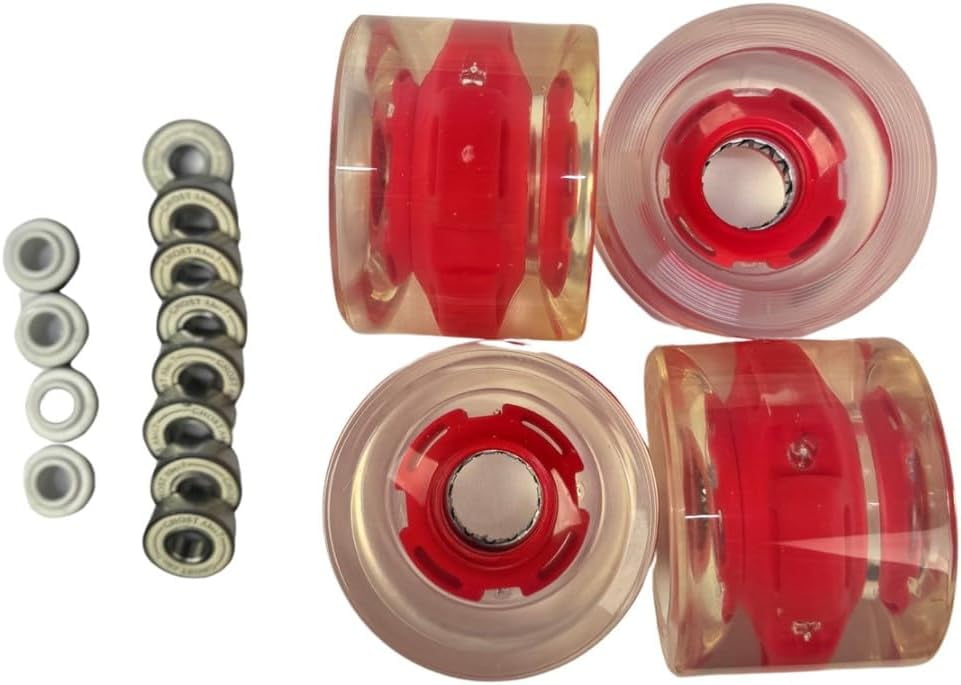 70MM 78A Ghost LED Longboard Wheels, Watch Them Light Up and Glow! ABEC ...