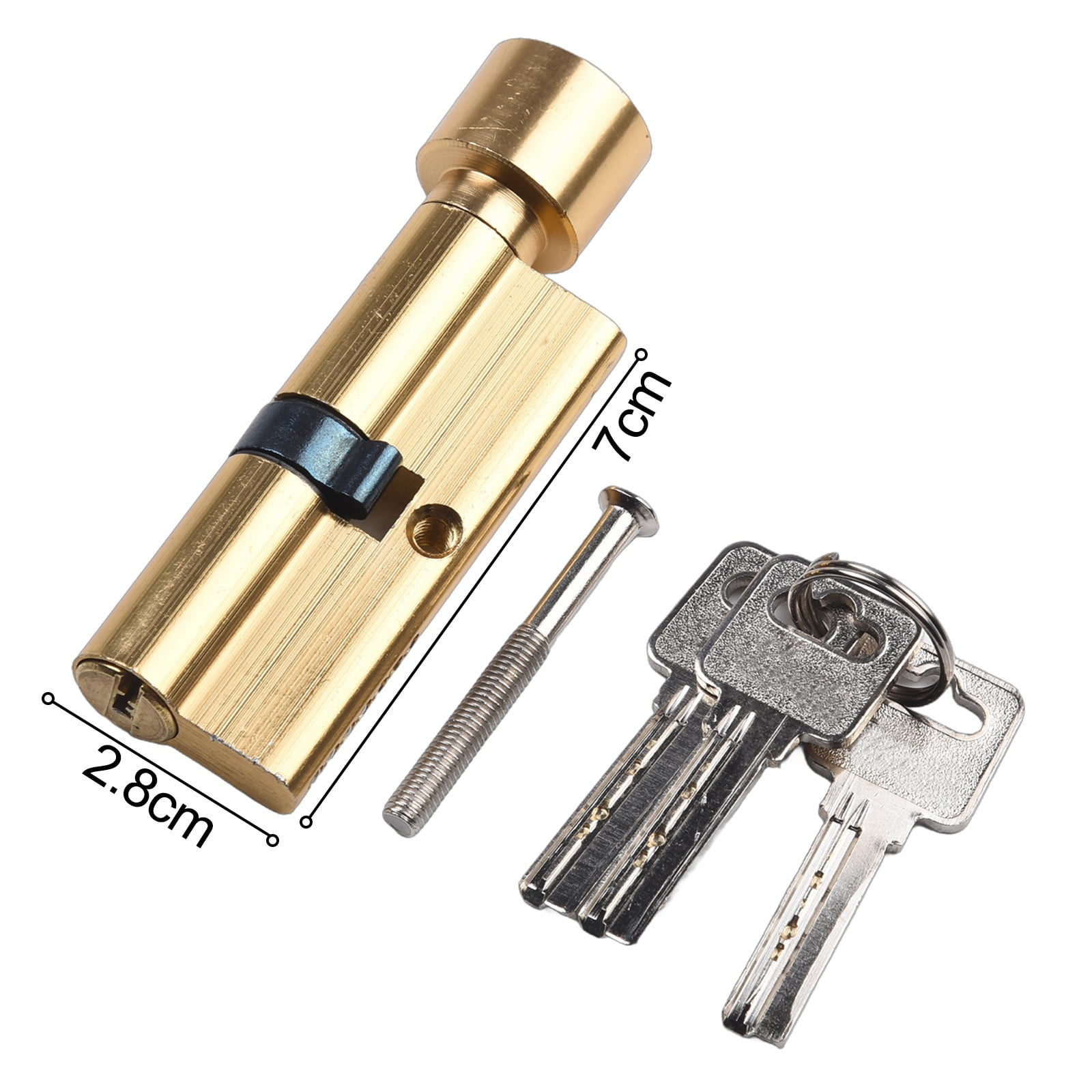 70Mm Aluminum Lock Knob Cylinder Anti-Theft Door Lock Core With 3 Keys ...