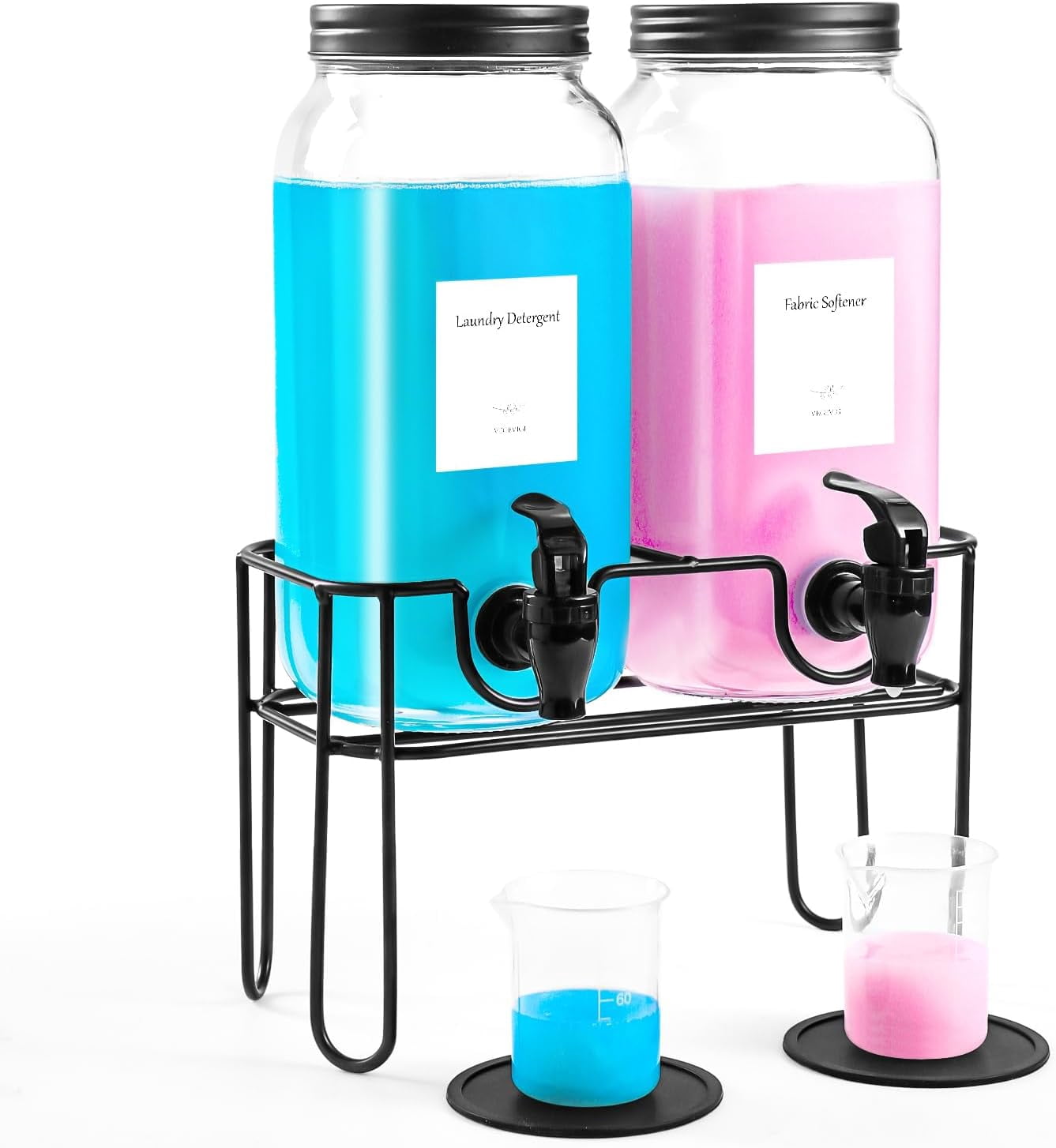 70OZ Laundry Detergent Dispenser with Stand, Liquid Laundry Soap ...